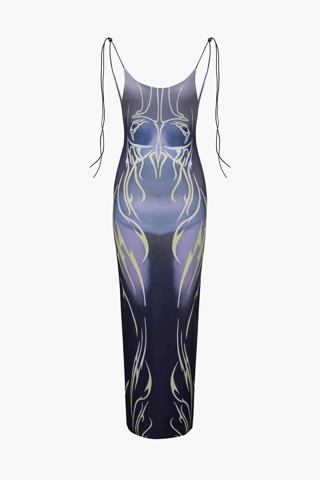 Body Heat Print Maxi Slip Dress